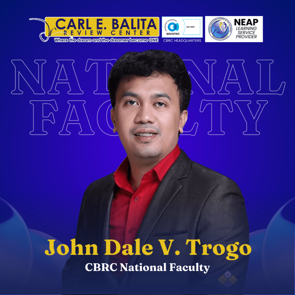 John Dale V. Trogo - Carl Balita Review Center - CBRC