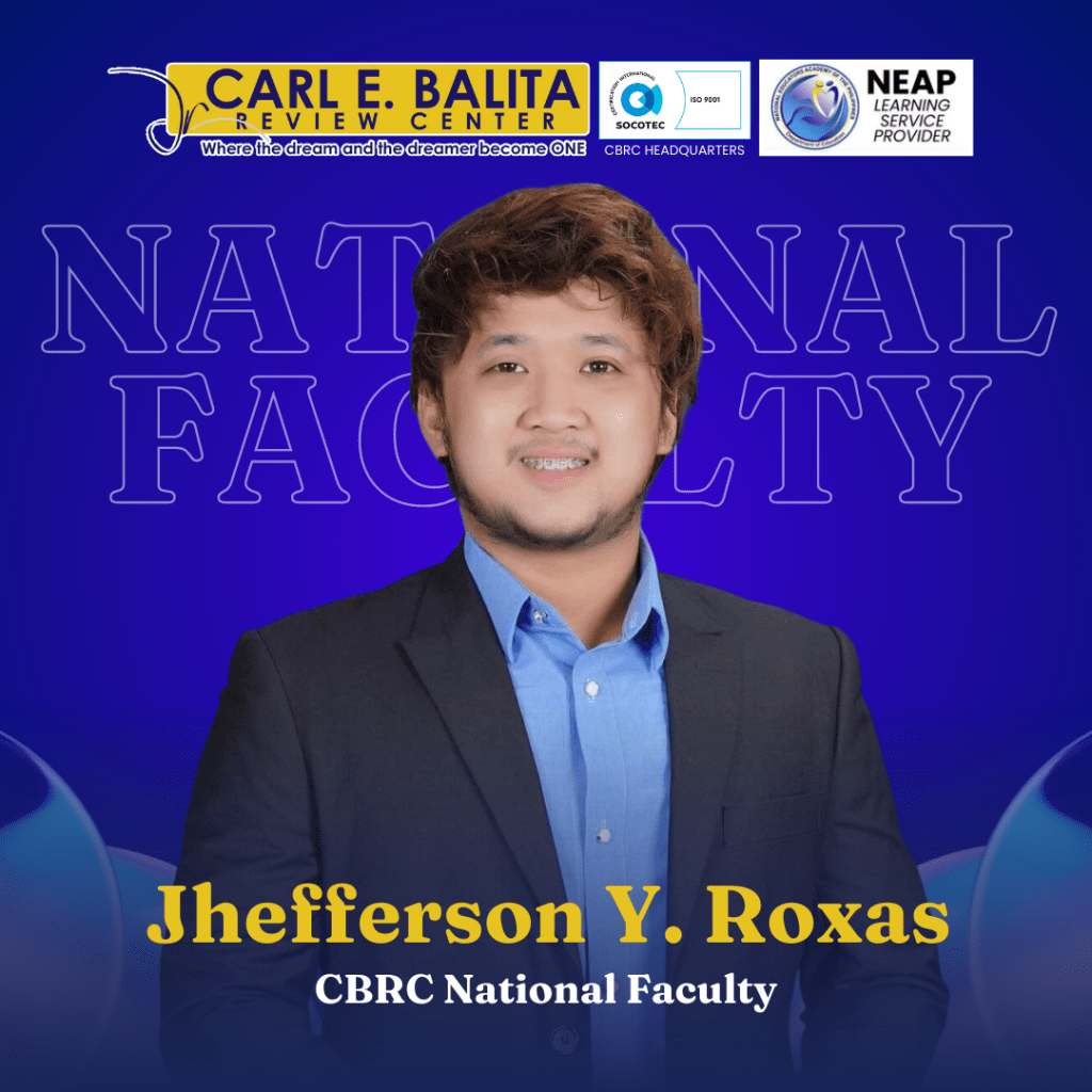 Jhefferson Y. Roxas - Carl Balita Review Center - CBRC