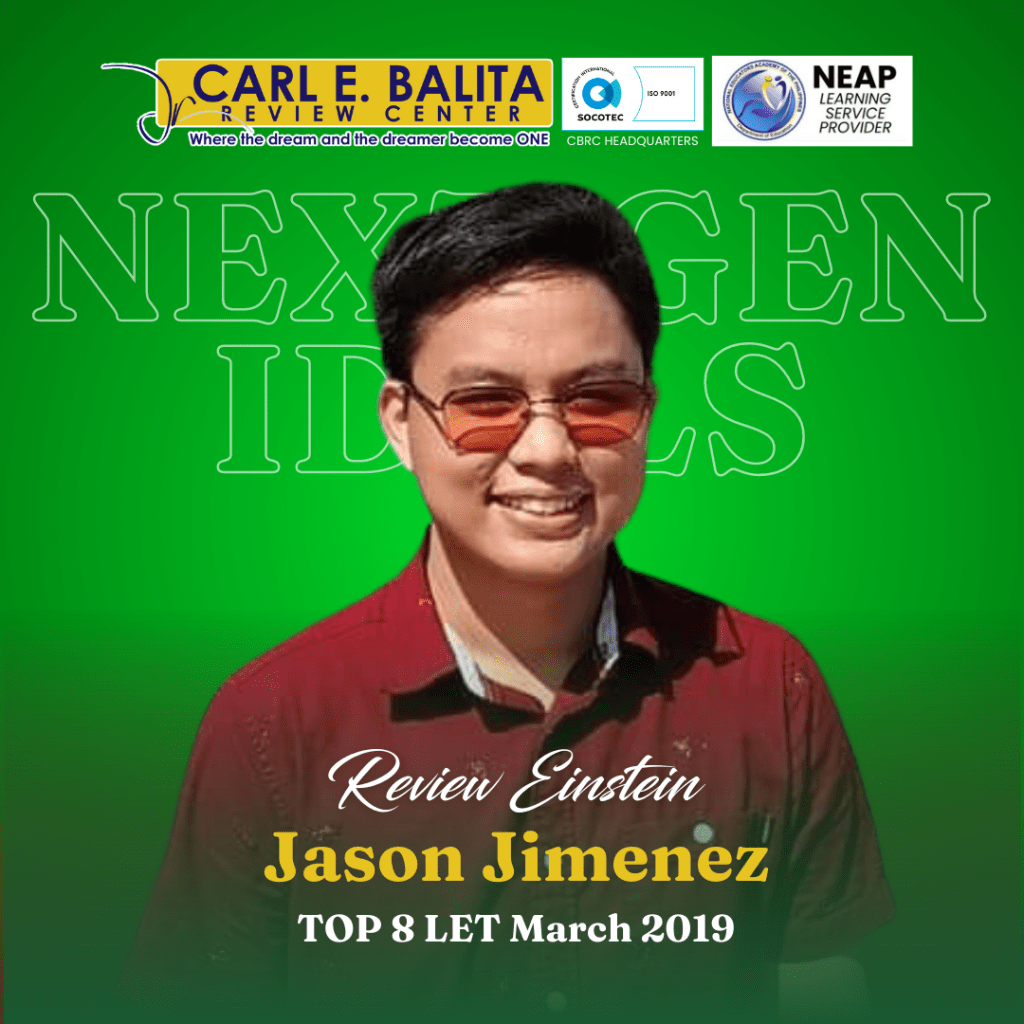 Jason G. Jimenez - Carl Balita Review Center - CBRC