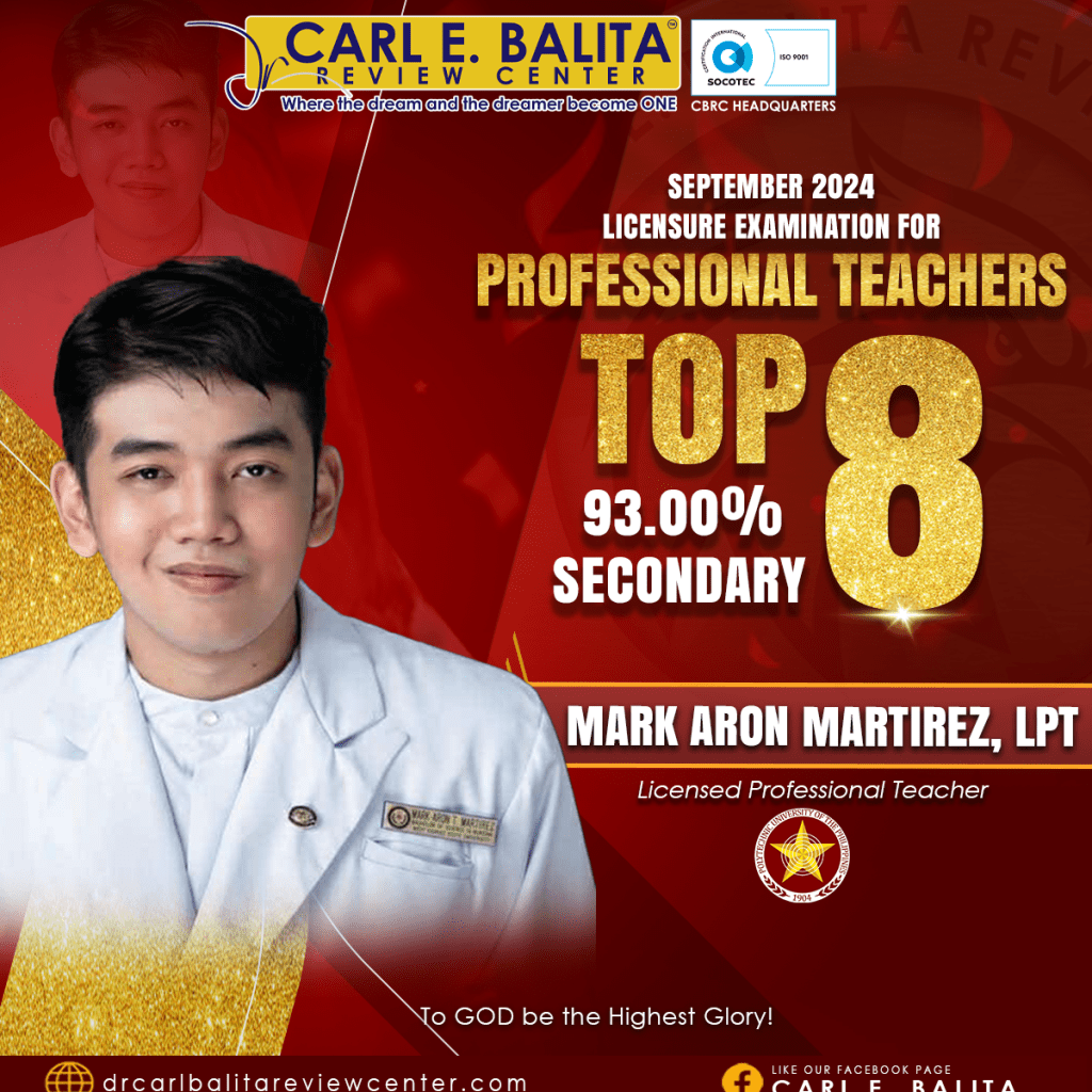FROM “TRIP-TRIP LANG” TO TOPPING THE LICENSURE EXAM TWICE! - Carl ...